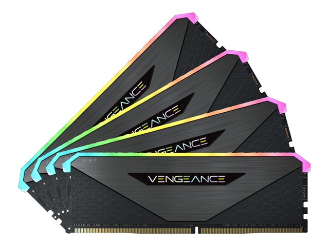 Corsair D4 32GB 3200-16 VengeanceRGBRT K4 bk COR | DDR4 DIMM | Arbeitsspeicher | Hardware | HIQ24.de